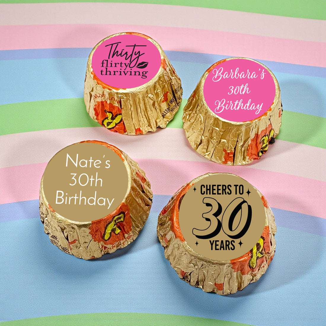 30th Birthday Personalized Reese's Miniature Peanut Butter Cups – The ...